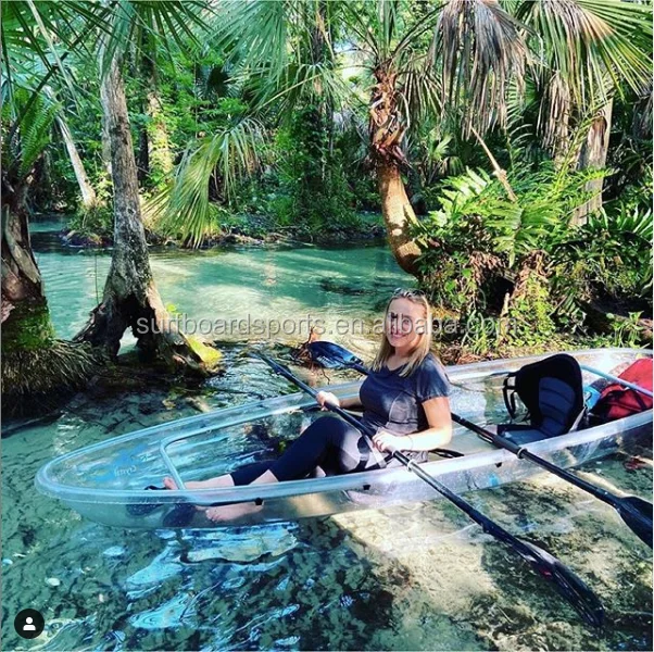 Clear Plastic Boat - Durable 2 Person Kayak for Drifting