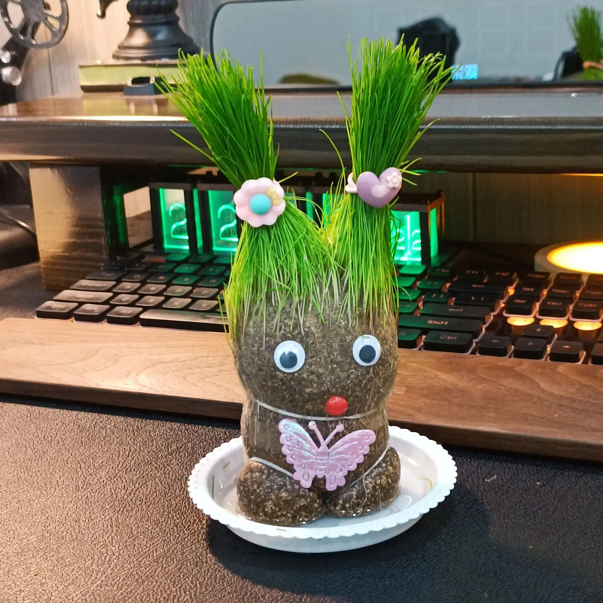 Eco Friendly DIY Grass Doll Growing Kit - Creative Gift