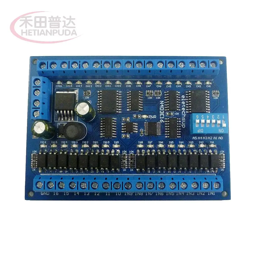 3 Function 16CH DC 9V 12V 24V 16DI-16DO RS485 Bus Modbus RTU IO N4D3E16 NPN| Alibaba.com