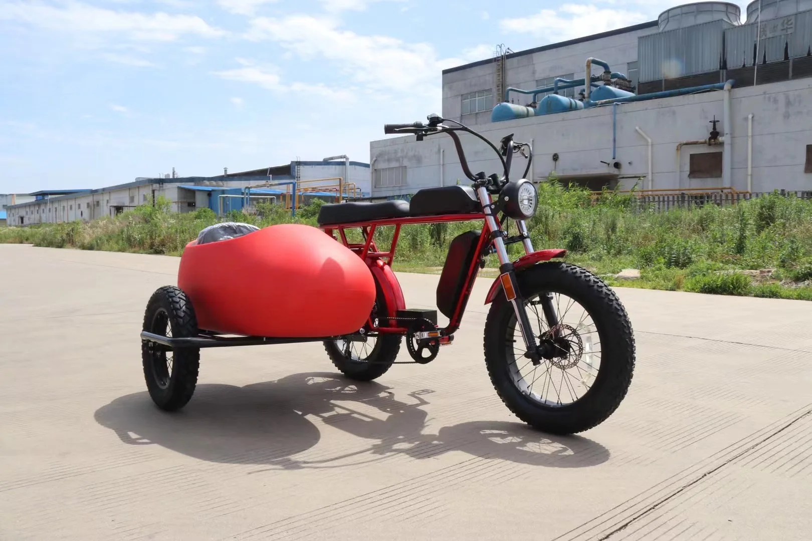 Electric Bicycle Bucket - Durable Side Three-Wheel Solution