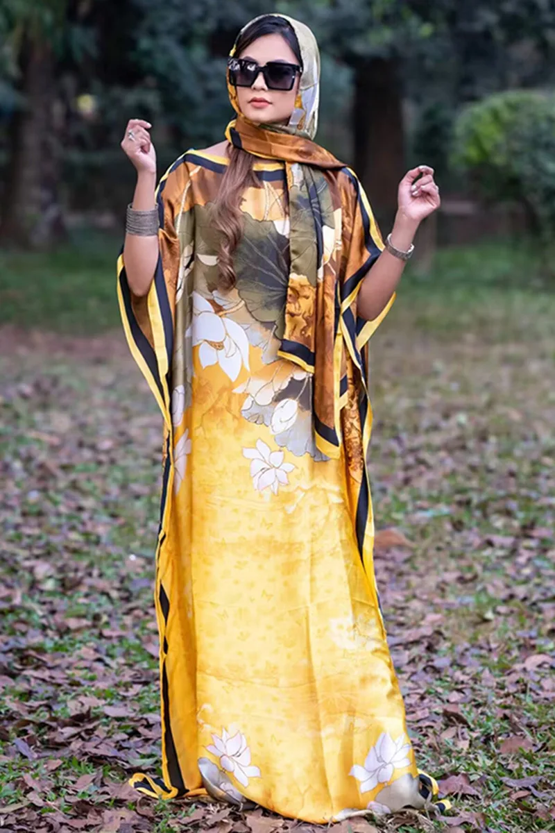 PROMISTAR 2025 Wholesale Luxury Designer Silk Printed Robe