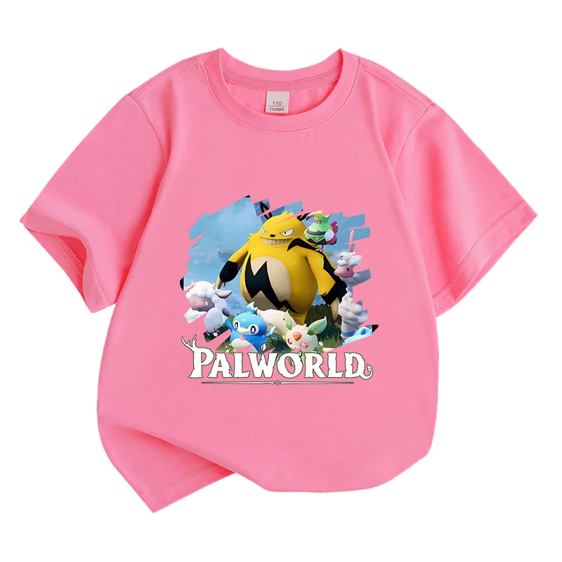 Palworld Cute Cartoon Grizzbolt T-shirt Short Sleeve For Kids Boys Polo ...