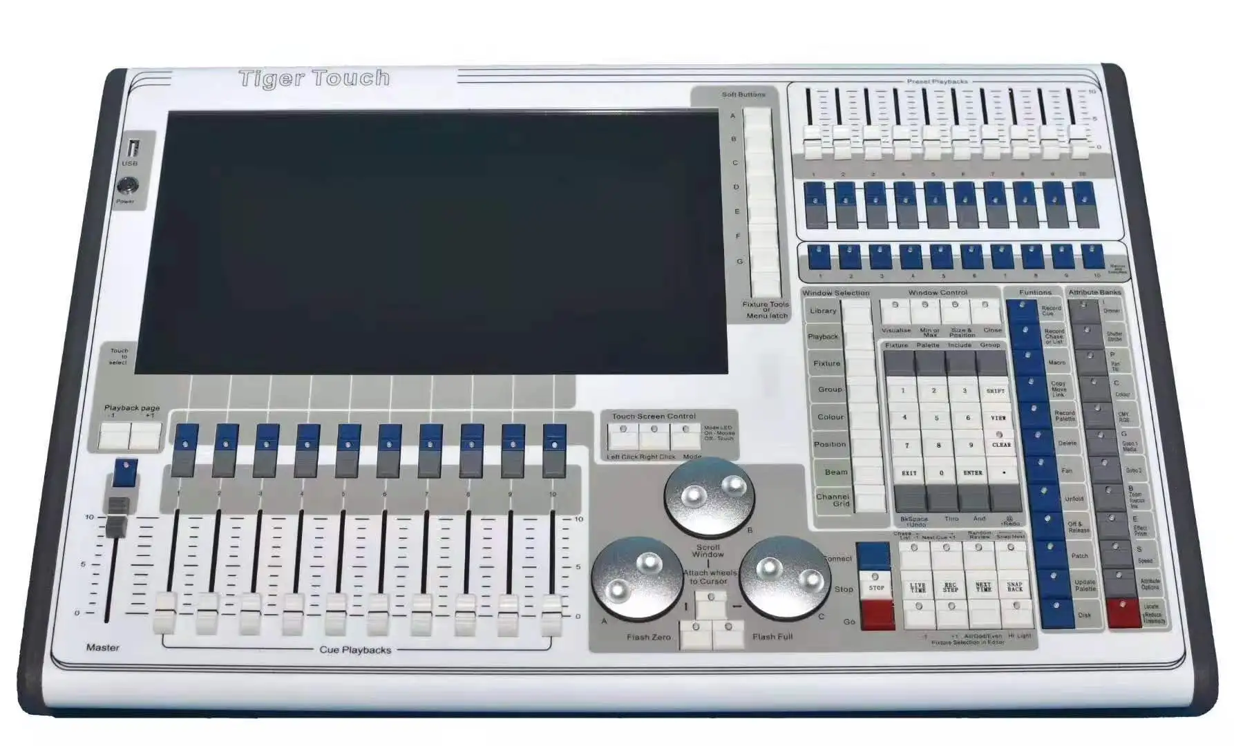 DMX512 Quartz Tiger Touch Pro Console - Stage Lighting Control
