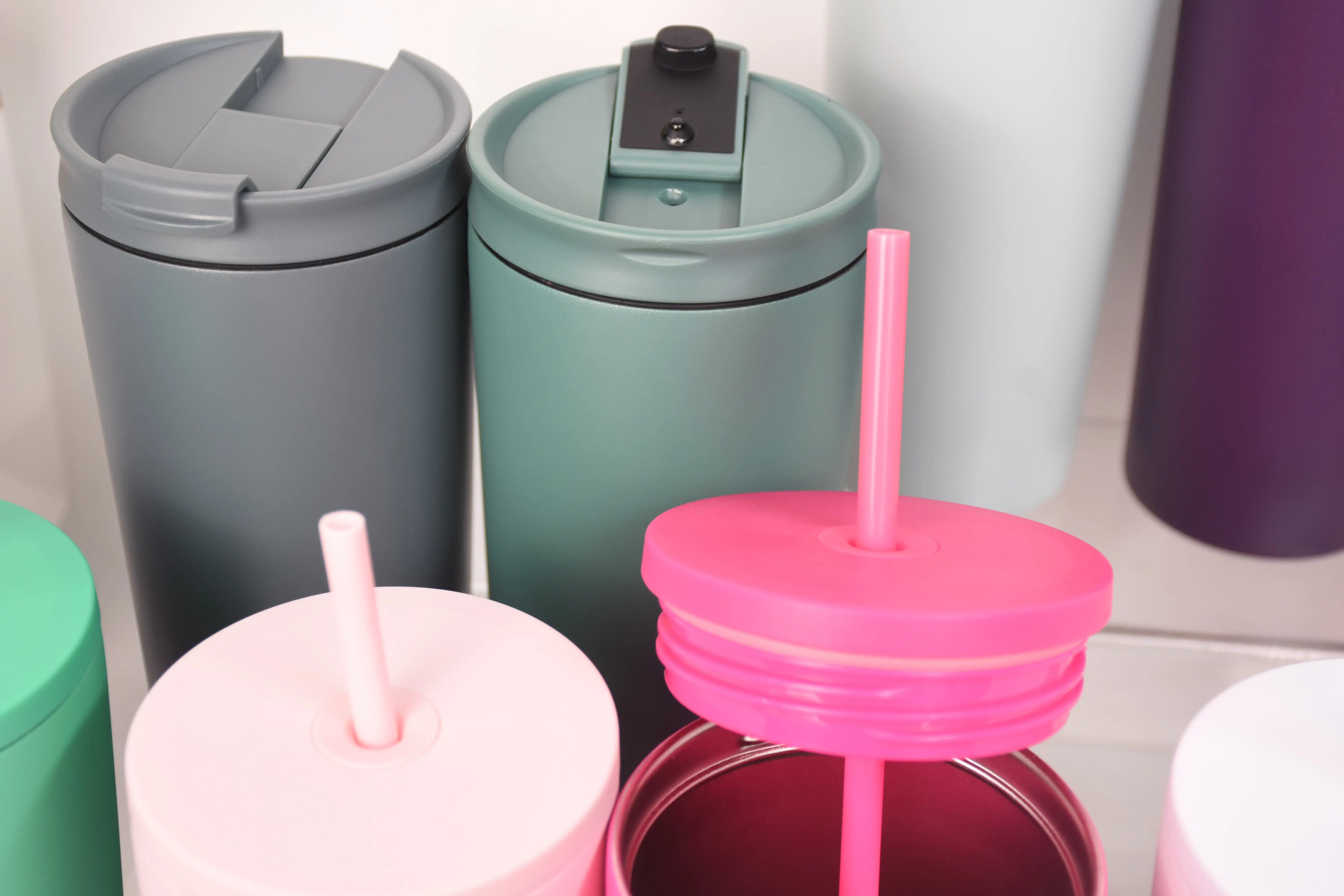 New Simple Modern Coffee Tumbler Straw Cup With Two Lid Flip Lid ...