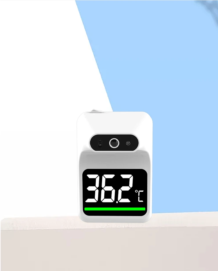 Wall Hanging Mounted Non Contact Hands Free Temperature Measurement ...