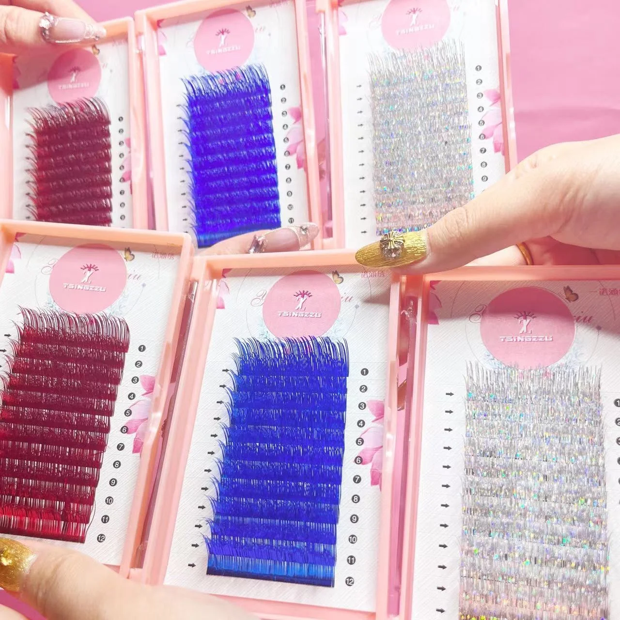 Shiny Colorful Eyelashes - Makeup Tinsel Individual Lashes