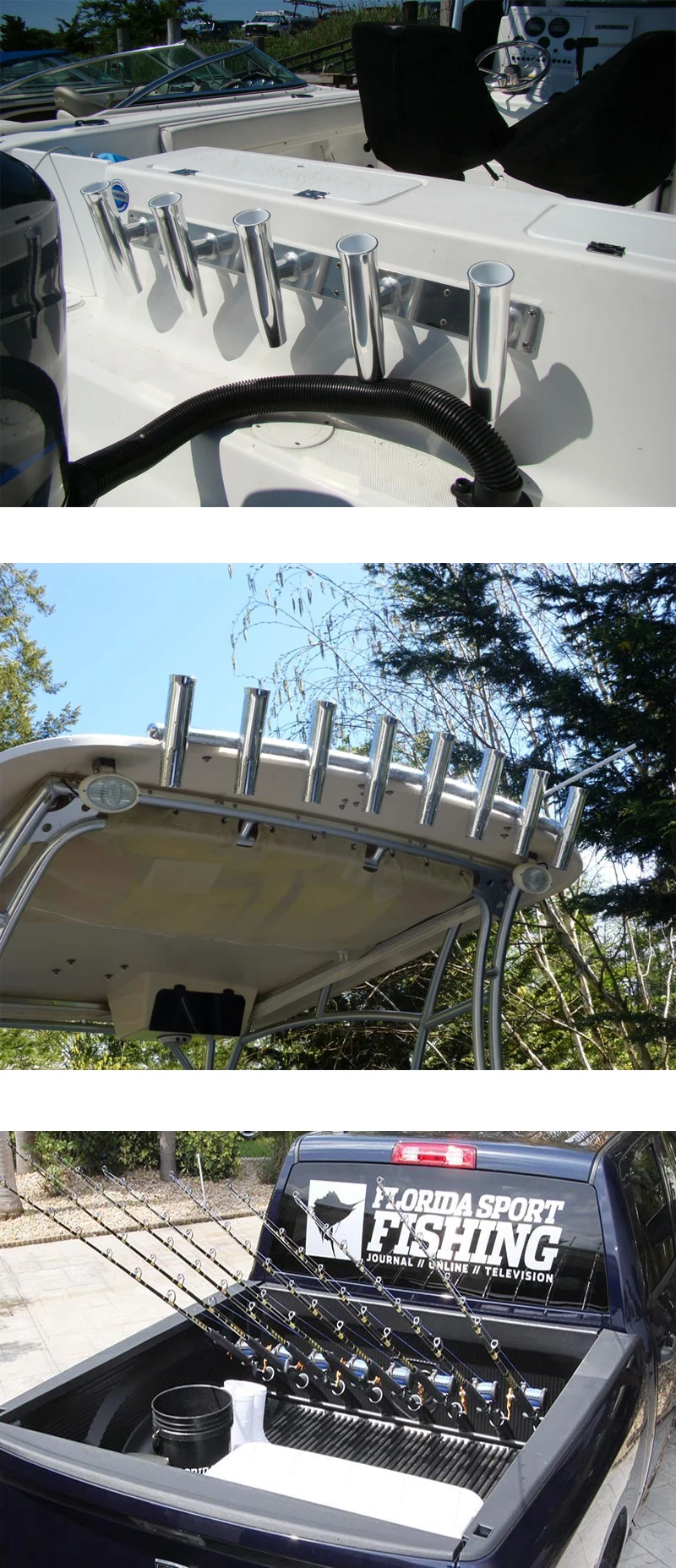 Marine Boat Fishing Rold Holder Aluminum Fishing Rod Holder For Yacht ...