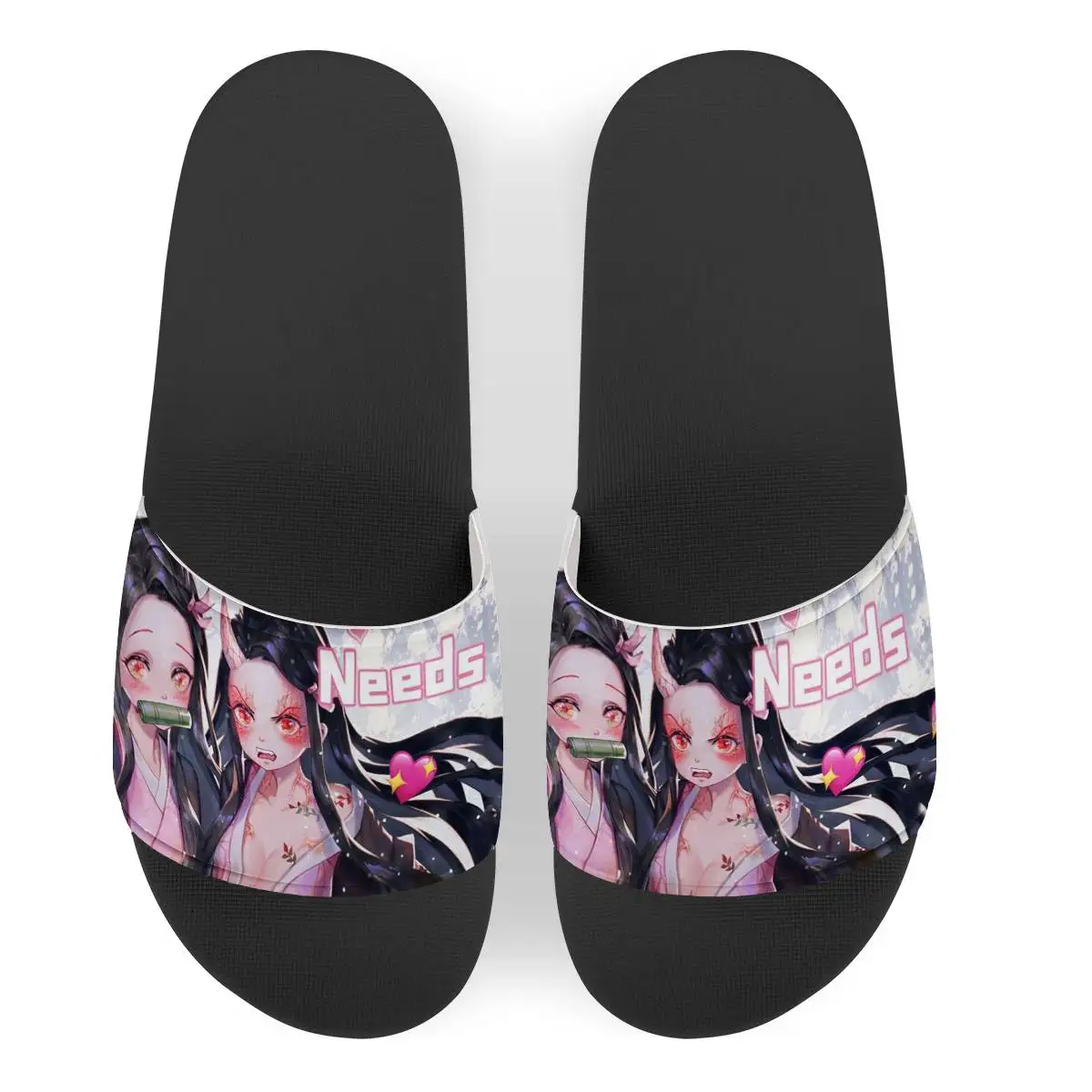 Cosplay Demon Slayer Shinobu Kochou Custom Pattern Slippers Men Slides ...