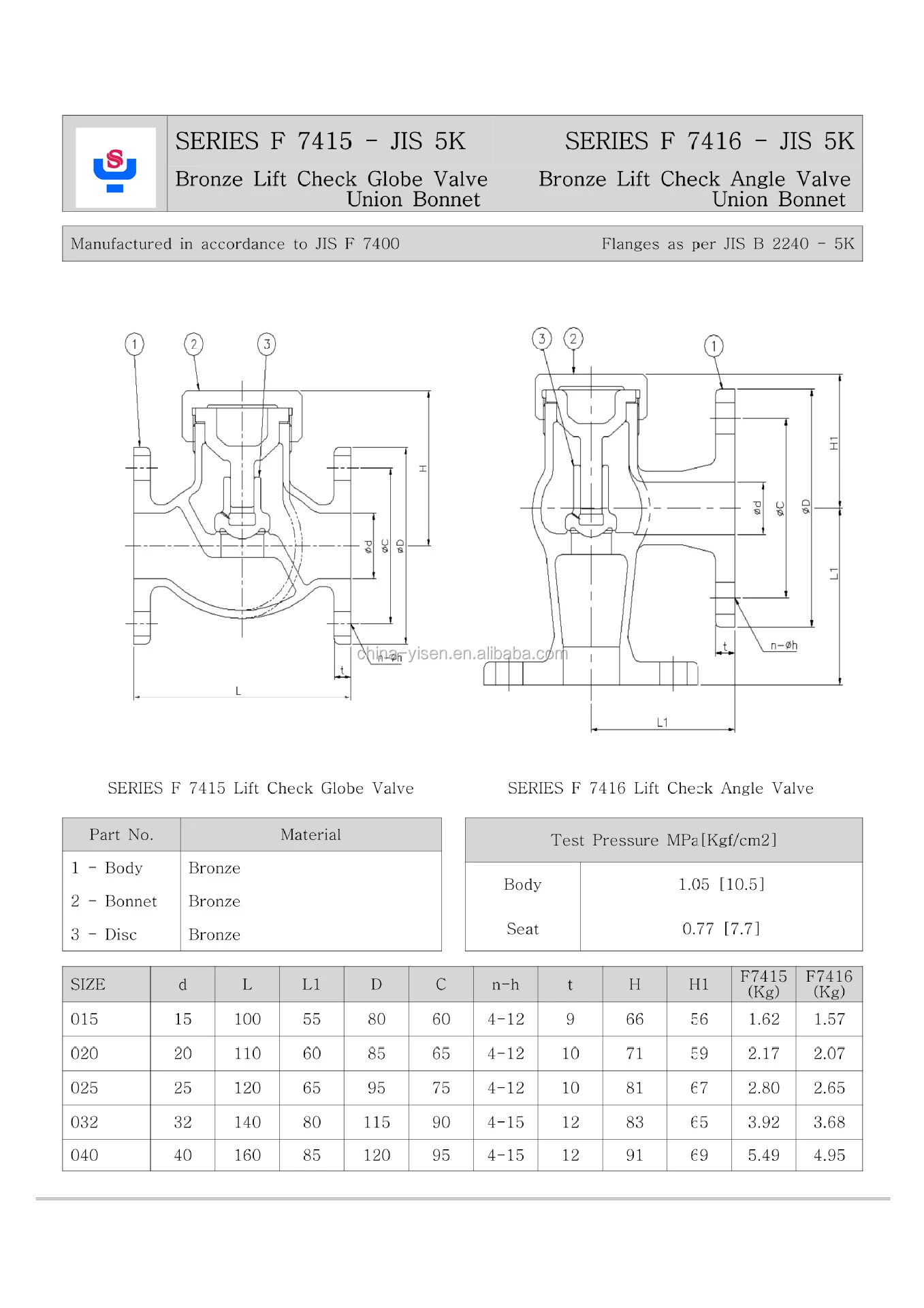 Jis Marine Angle Valve F7302 5k 32a 40a Cast Bronze - Buy Cast Bonze ...