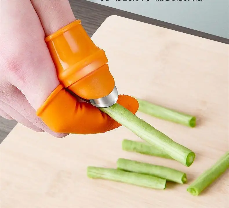 Mu Trim Tools Plants Vegetable Finger Picker Thumb Knife Cutter Glove ...