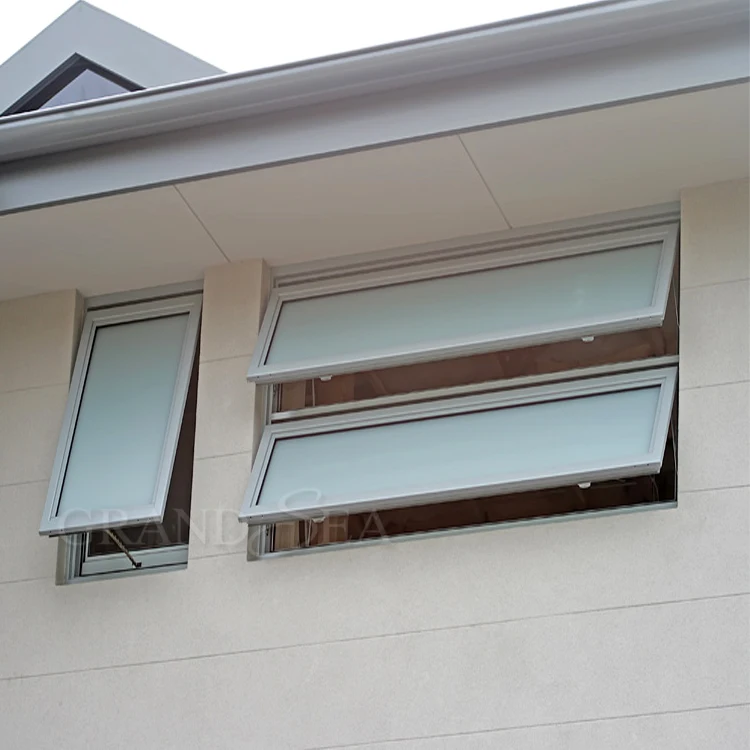 High Quality Double Glazed Frosted Glass Awning Window