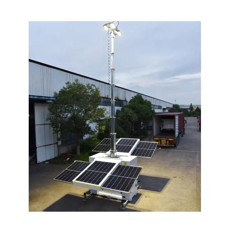 Multi Function Application Cuboid Mobile Solar Led Light Tower - Buy ...
