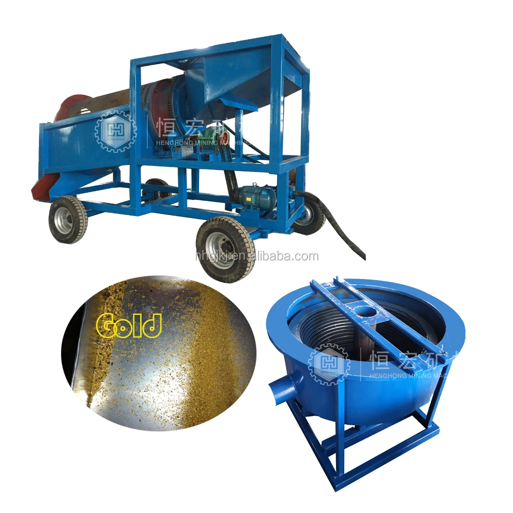 Small Scale Alluvial Gold Wash Plant Mini Mobile Trommel And Portable Centrifuge For Washing The ...