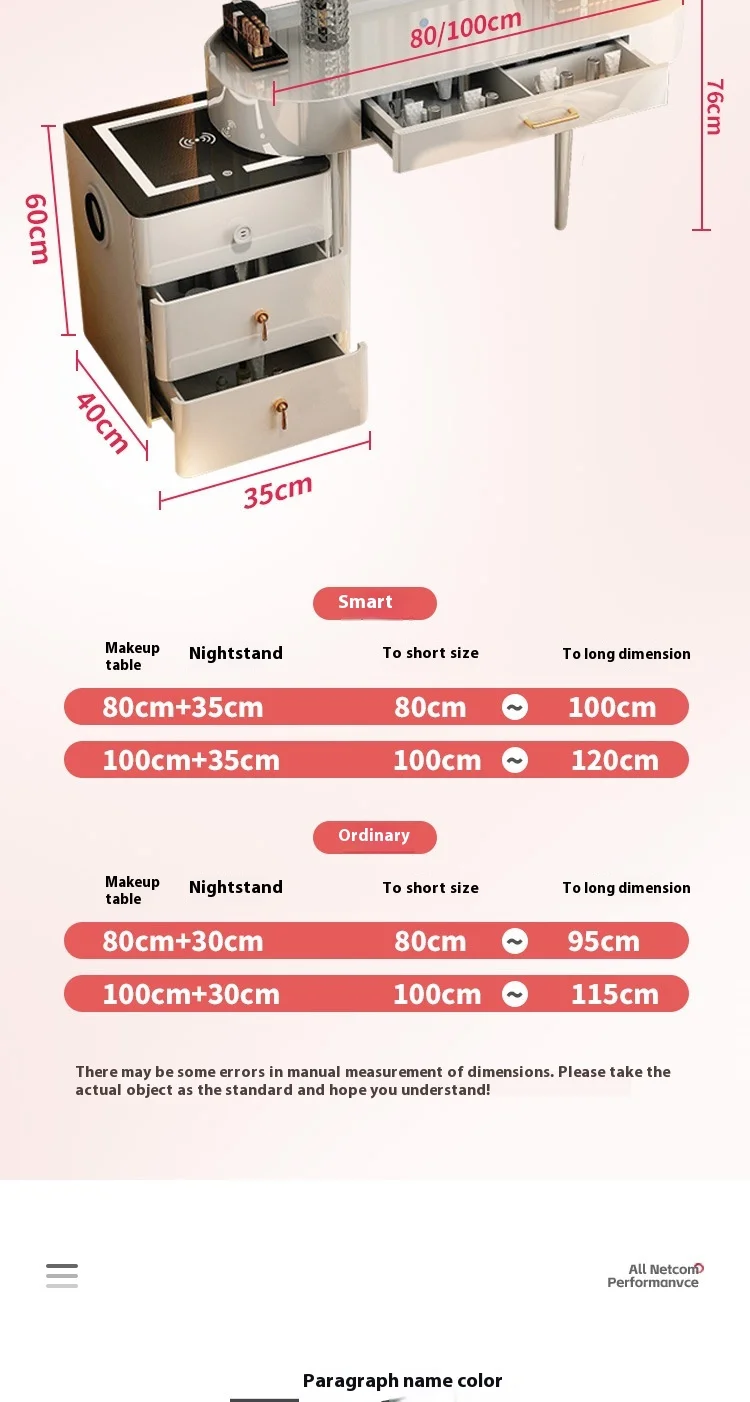 2024 Master Bedroom Dressing Table LED Modern Simple Luxury Glass ...