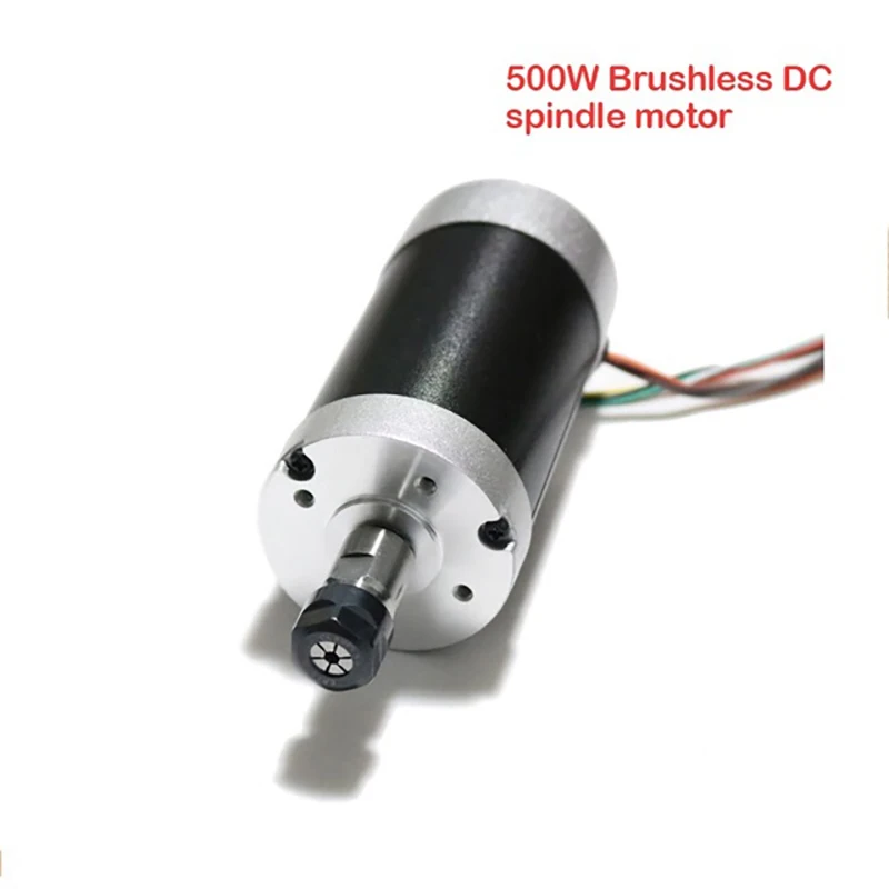 500w Er11-3.175mm 12000rpm Brushless Dc Spindle Motor 24v 55mm Diameter ...