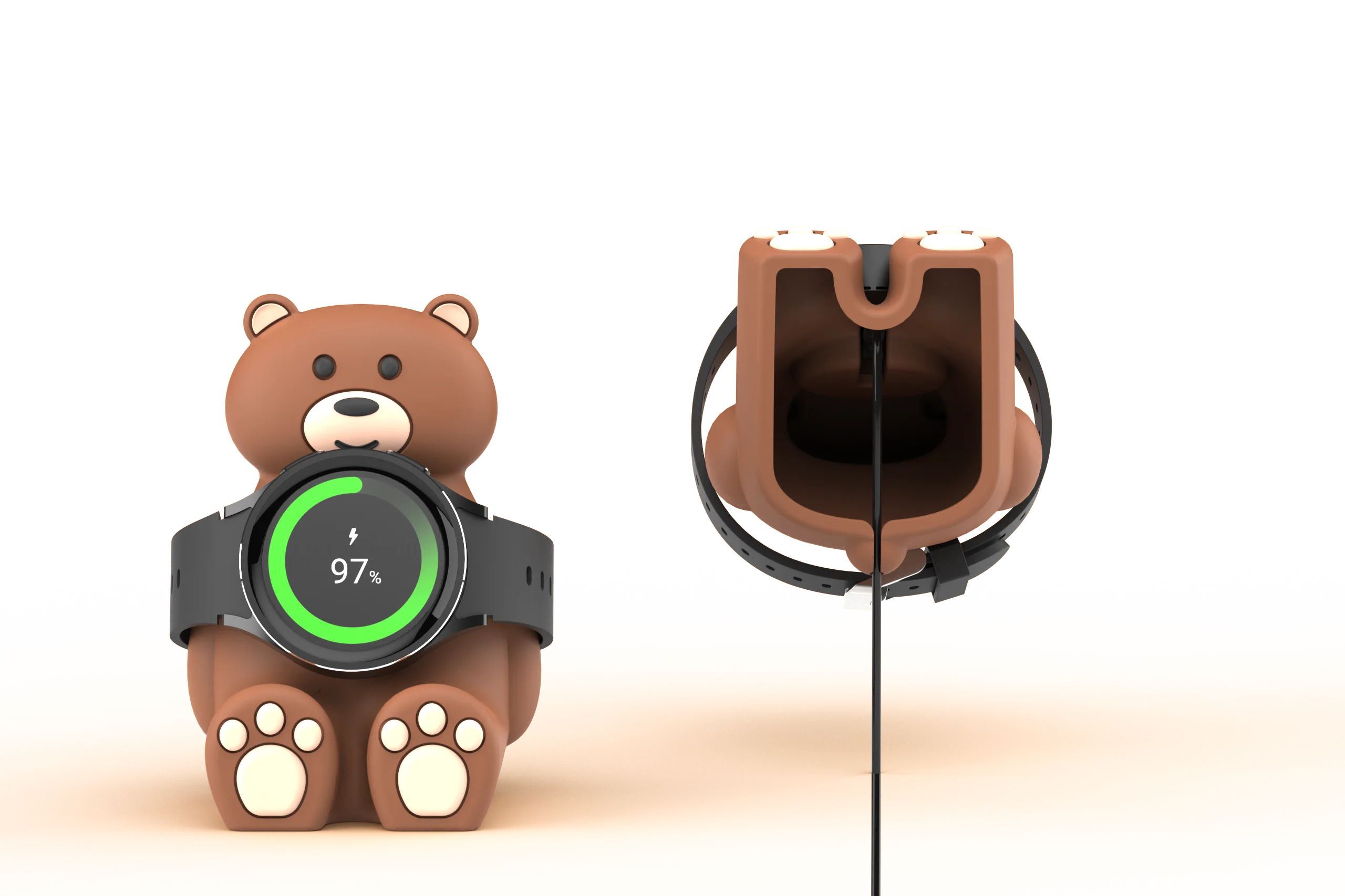 Cute Bear Charger Stand for Samsung Galaxy Watch 6 5 4 3