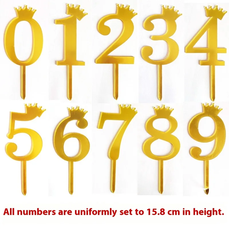 Acrylic Ten-Digit Number Inserts for Cake Decorating Supplies for ...