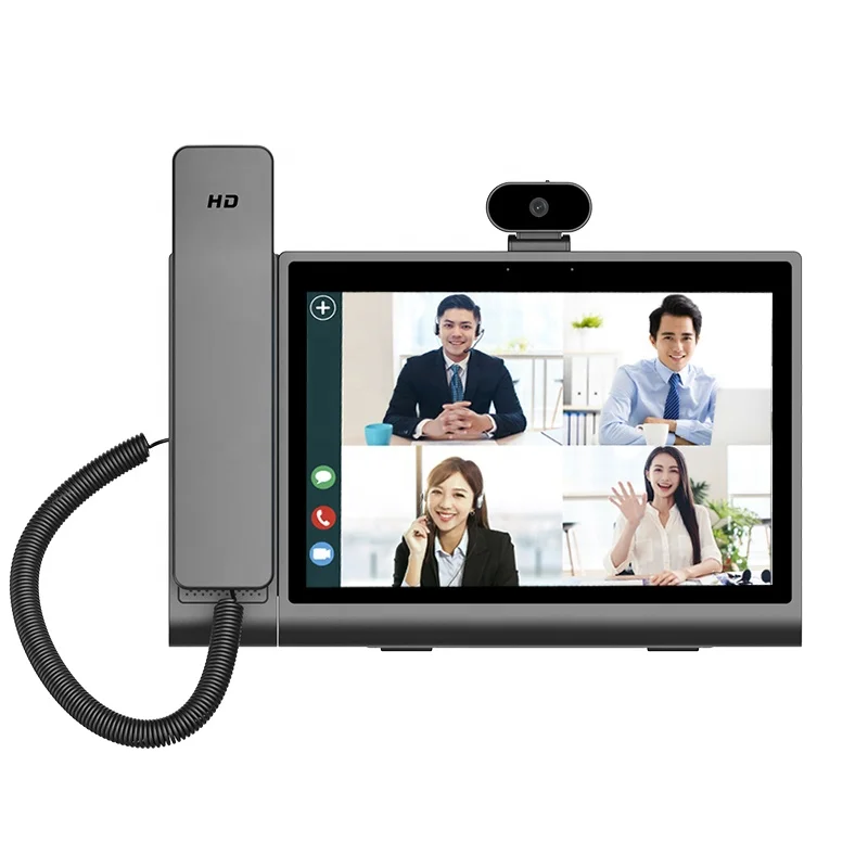 HD Video High Fidelity Call 10.1 Inch Android 12 Video Meeting WiFi POE ...