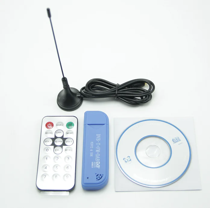 USB 2.0 Digital DVB-T SDR+DAB+FM HDTV TV Tuner Receiver Stick R820T2