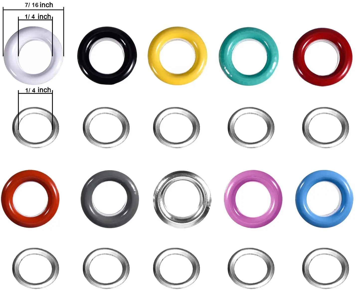 Metal Brass Eyelets With Grommet For Tarpaulins Tarps 12mm 50pc - Buy ...