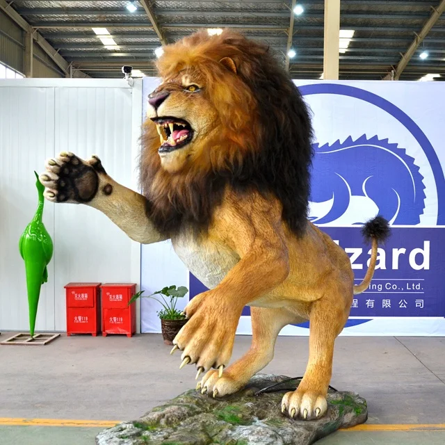 Indoor Outdoor Commercial Amusement Park Animatronic Lion