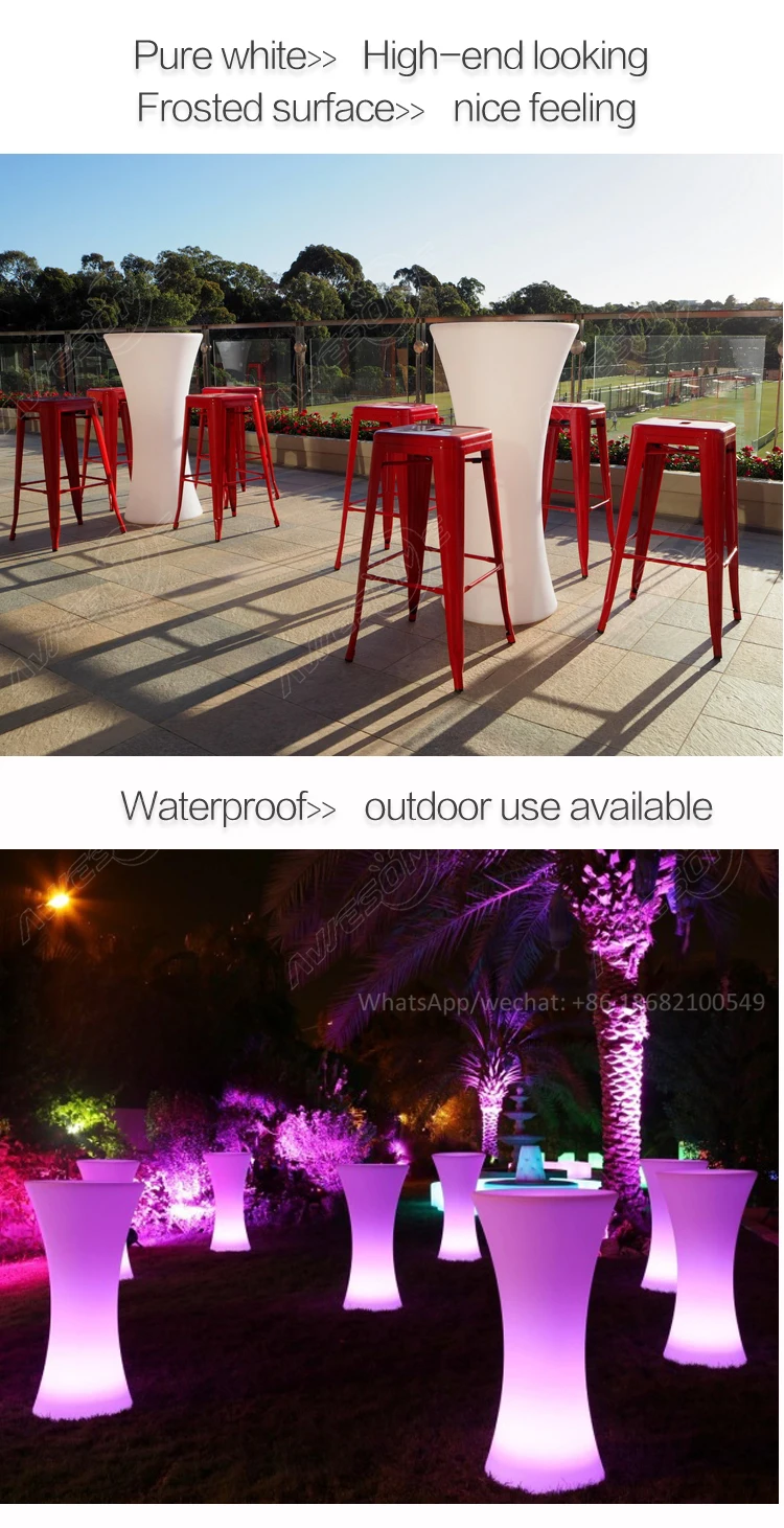 Luminous Cocktail Table / Glow Mobile Cocktail Bar Counter/ Led ...