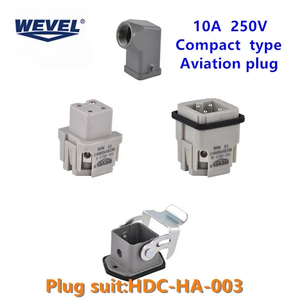 WEVEL HA 3pins Heavy Duty Connector KIT - Industrial & Reliable