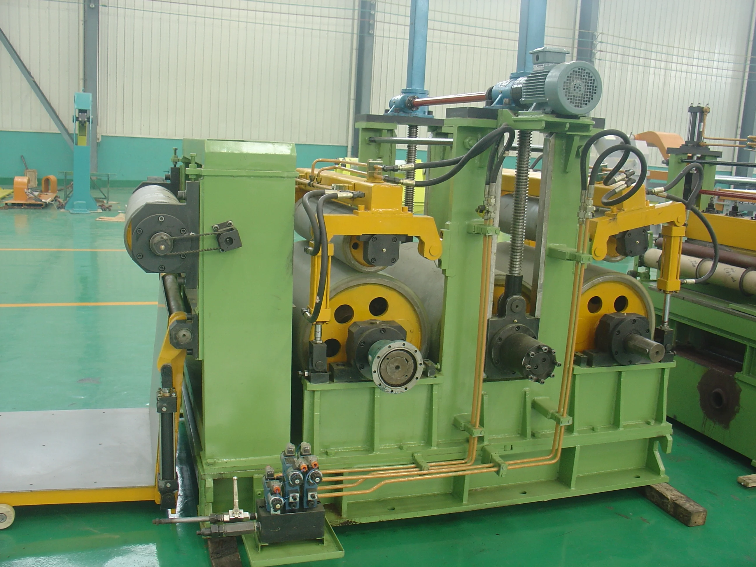 Metal Coil Uncoiling Leveling Mobile Shear Assembly Line Coil Uncoiling ...