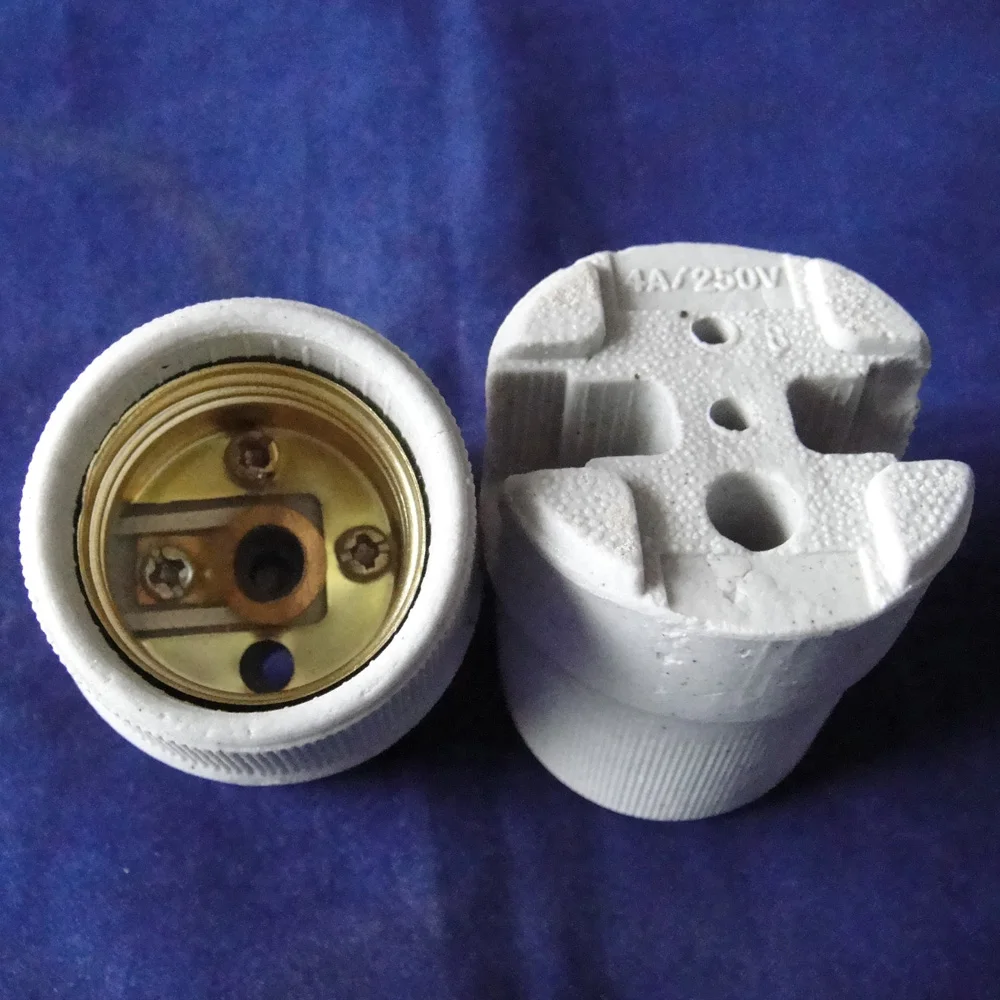 CE RoHS Listed South American Ceramic Screw Shell Porcelain E27 ...