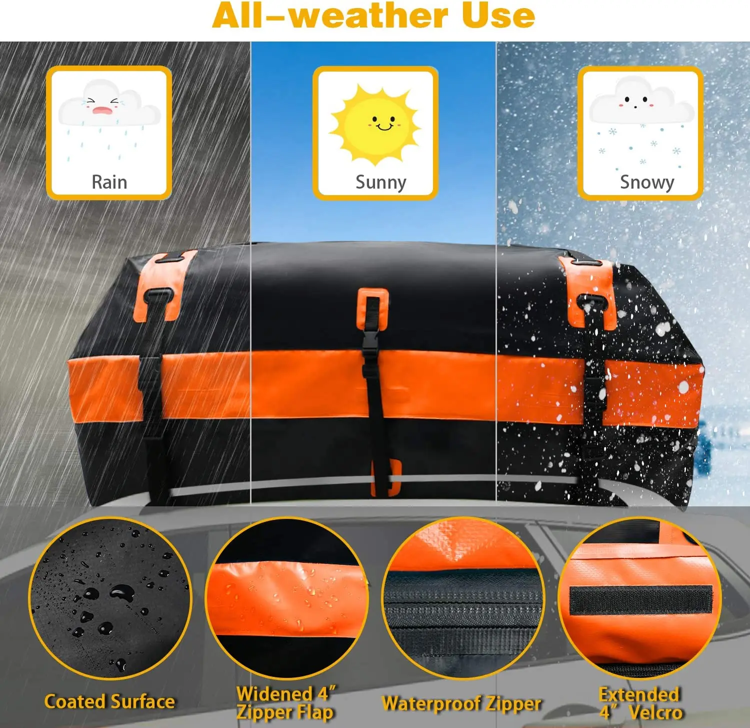 Waterproof Roof Top Luggage Carrier - Durable & Spacious
