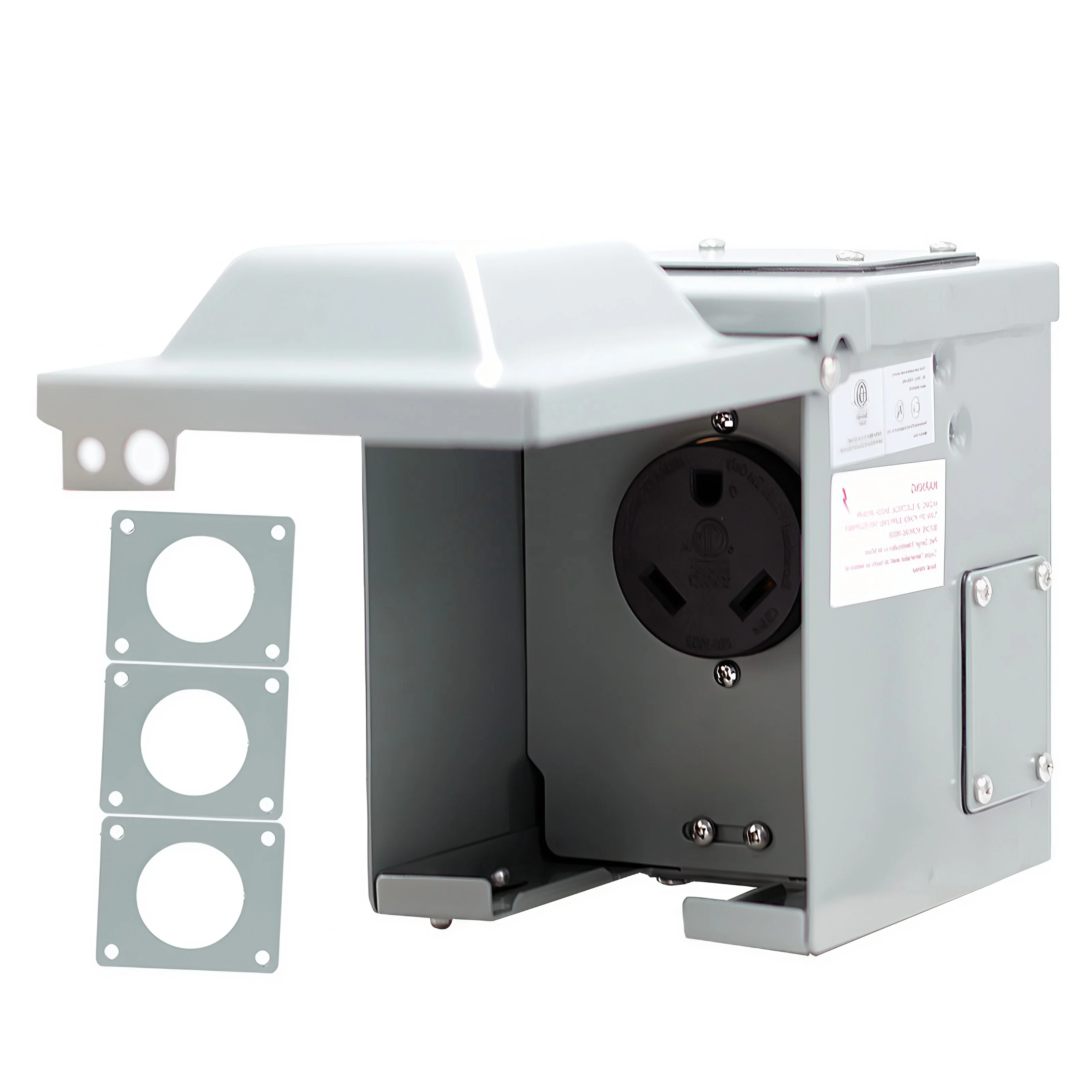 Waterproof Power Outlet Box,Enclosed Lockable Weatherproof Outdoor ...