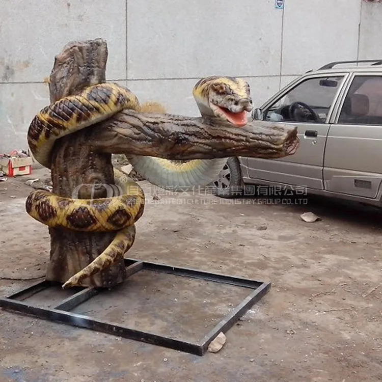 Exhibition Supplies Outdoor Realistic Animatronic Animal Robotic Snake ...