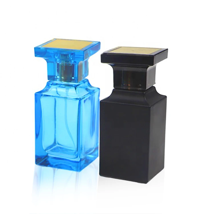 Custom Square Black Blue Red Empty 55ml Men Cologne Fine Mist Spray ...