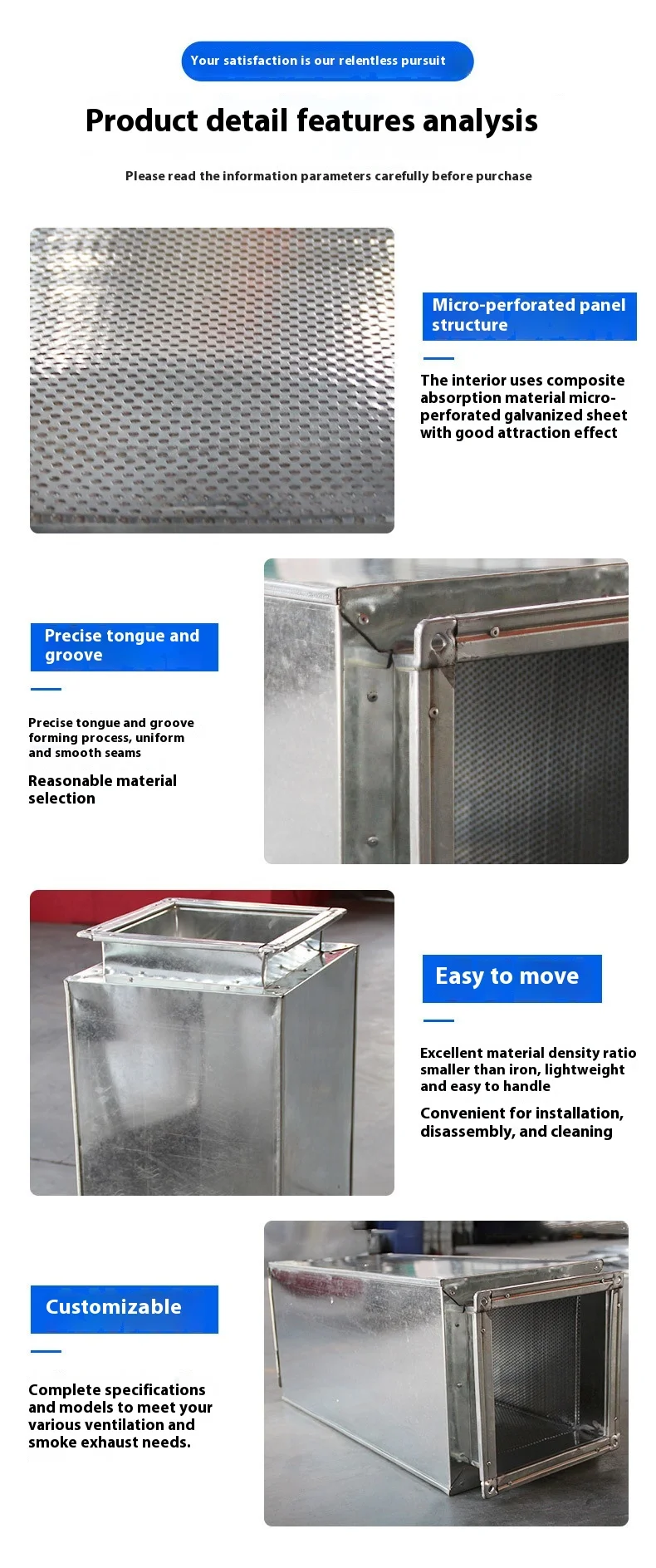 Industrial Design Duct Muffler Fan Static Pressure Box Noise Reduction ...