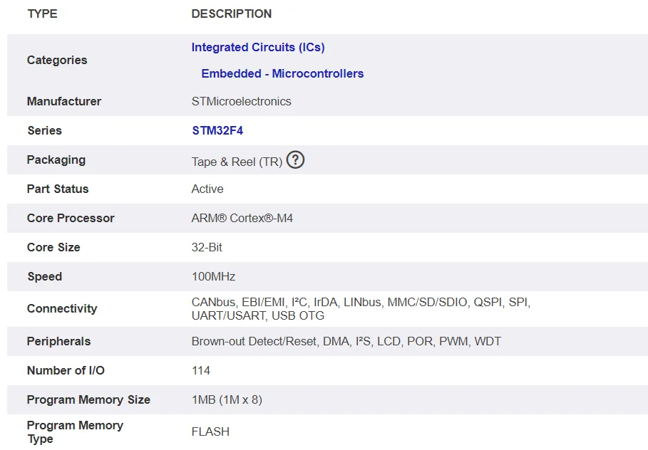 Arm Cor-tex-m4 Stm32f4 Microcontroller Ic Mcu 32bit 1mb Flash 144ufbga ...
