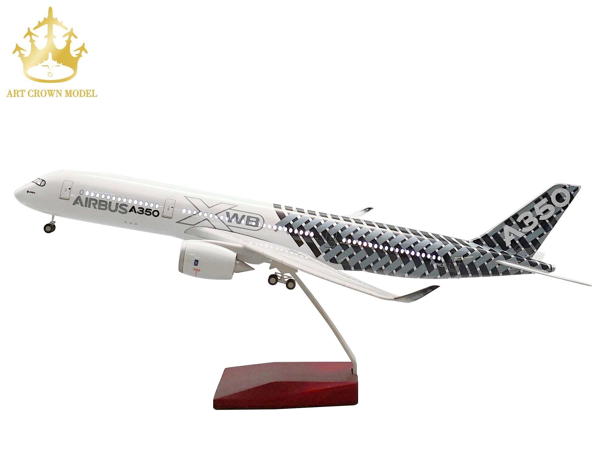 Airbus A350 Prototype Carbon Fiber Aviation 1:142 With Light And Voice ...