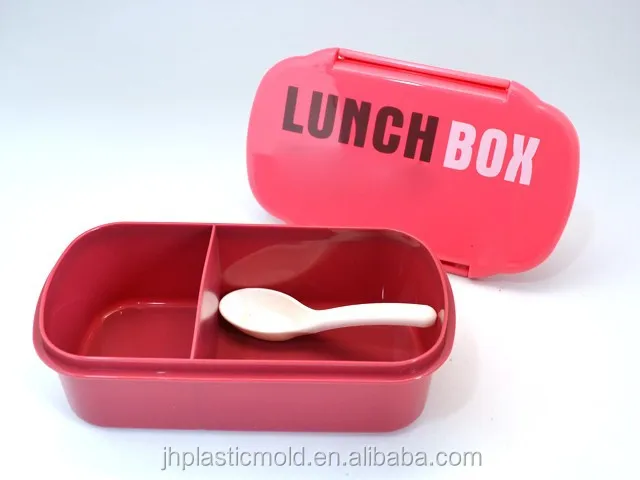 Custom Print Plastic Rectangle Lunch Box Bento Food Box with 750ml with ...