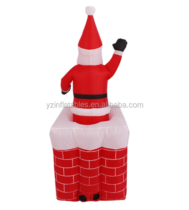 Gemmy Airblown Inflatables - Animated Santa Rises from Chimney