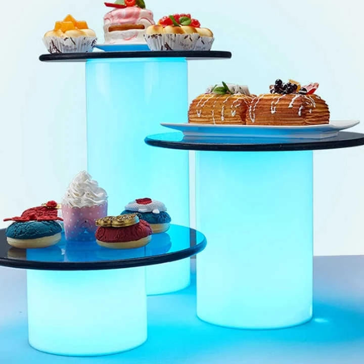 Built in LED Light Acrylic Buffet Display Stand Catering Food Display ...