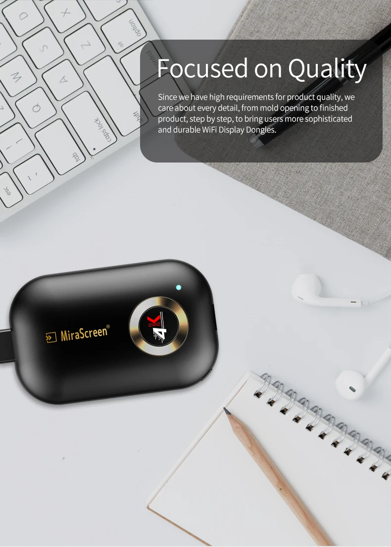 Mirascreen G9 Plus - 4K Wireless HDMI Android TV Stick