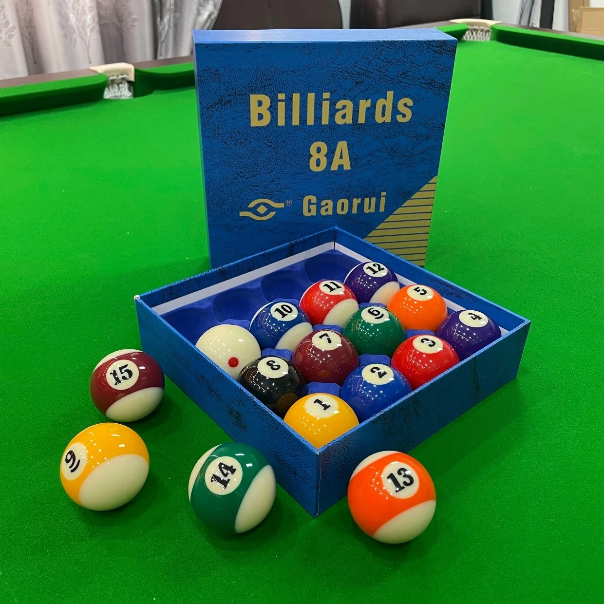 Genuine Chinese Style Eight Billiard Ball MATCH BALL TV 16 Color Resin ...