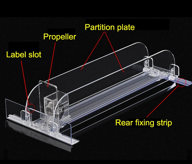 Supermarket Refrigerator Pusher System Shelf Pusher Display Bottle ...