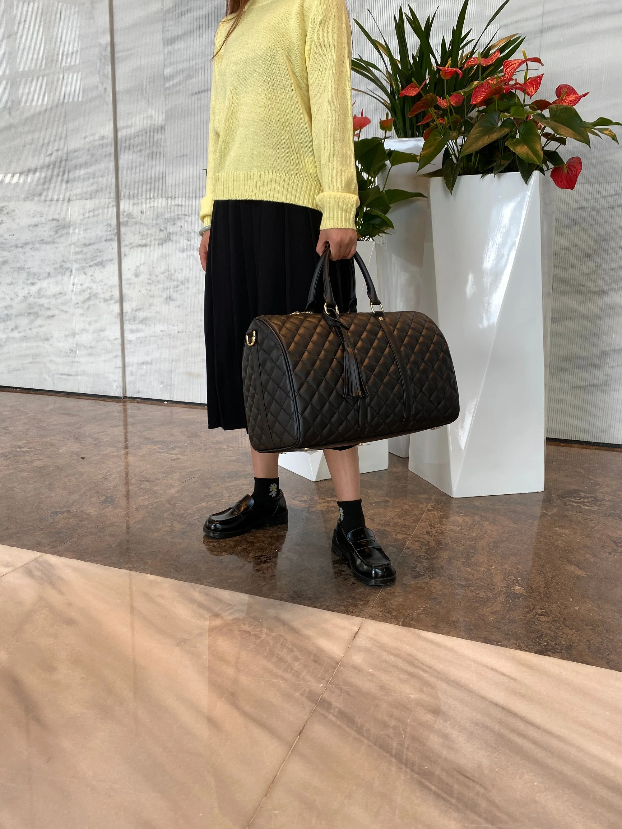 Luxury Designer Quilted Weekender Duffel Bags Waterproof