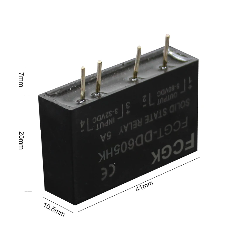 Pcb 2a Dc Ssr Mount 5v Solid State Relay 5a Sip 4pin Dc-ac Ssr 5v Relay ...