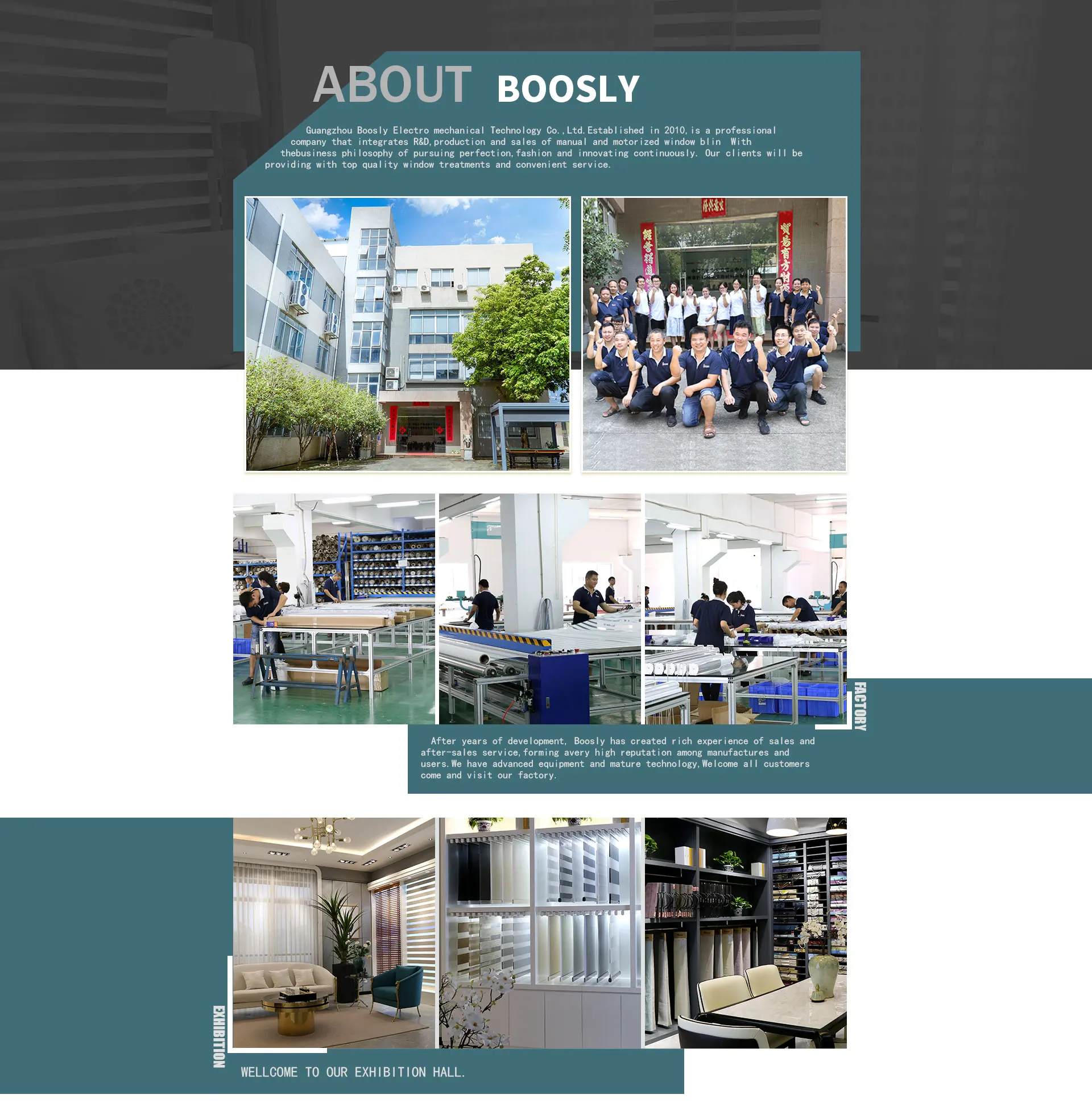 Guangdong Boosly Electromechanical Technology Co., Ltd - Blinds, Curtain