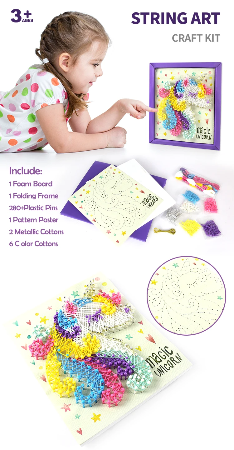 3d String Art Toy Diy String Art And Craft Supplies Kit Portrait For ...