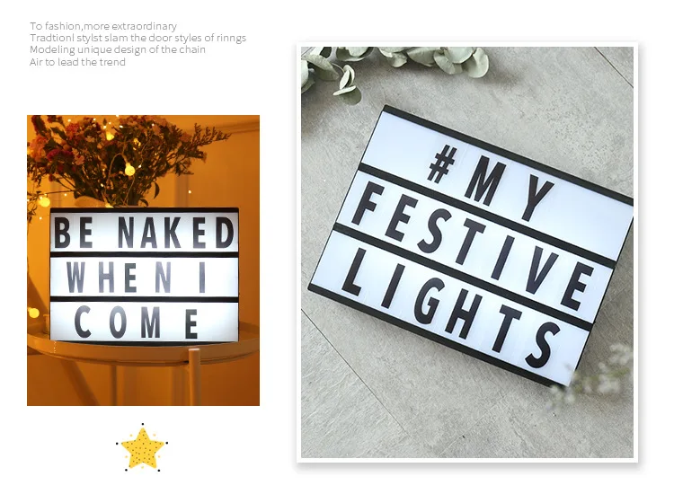 NEON Cinematic Cinema Light up Letter Box Sign Lightbox RGB 7 COLORS ...