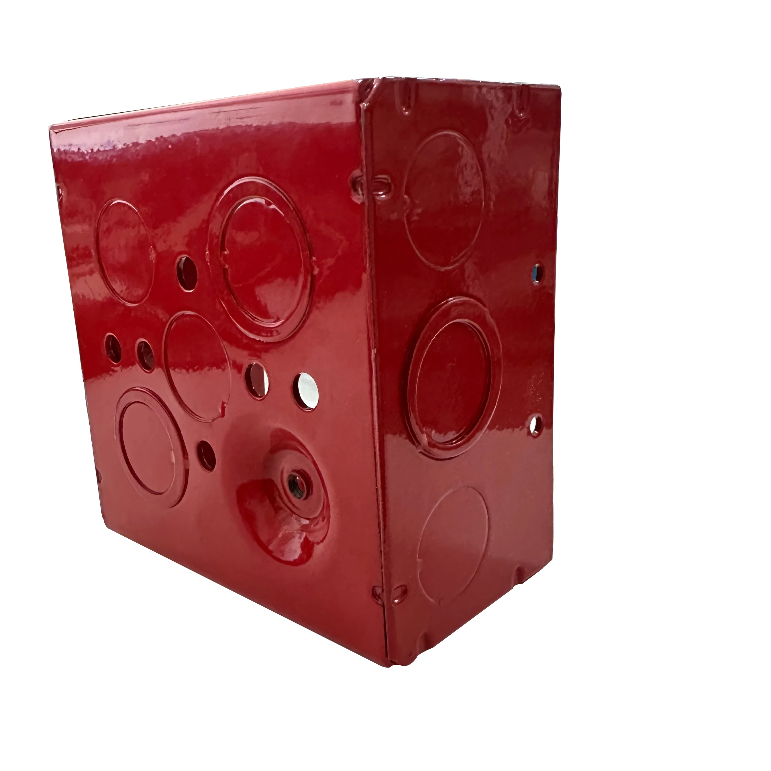 RED 4x4 square Galvanized -steel Electrical Metal Boxes 52171P-R ...