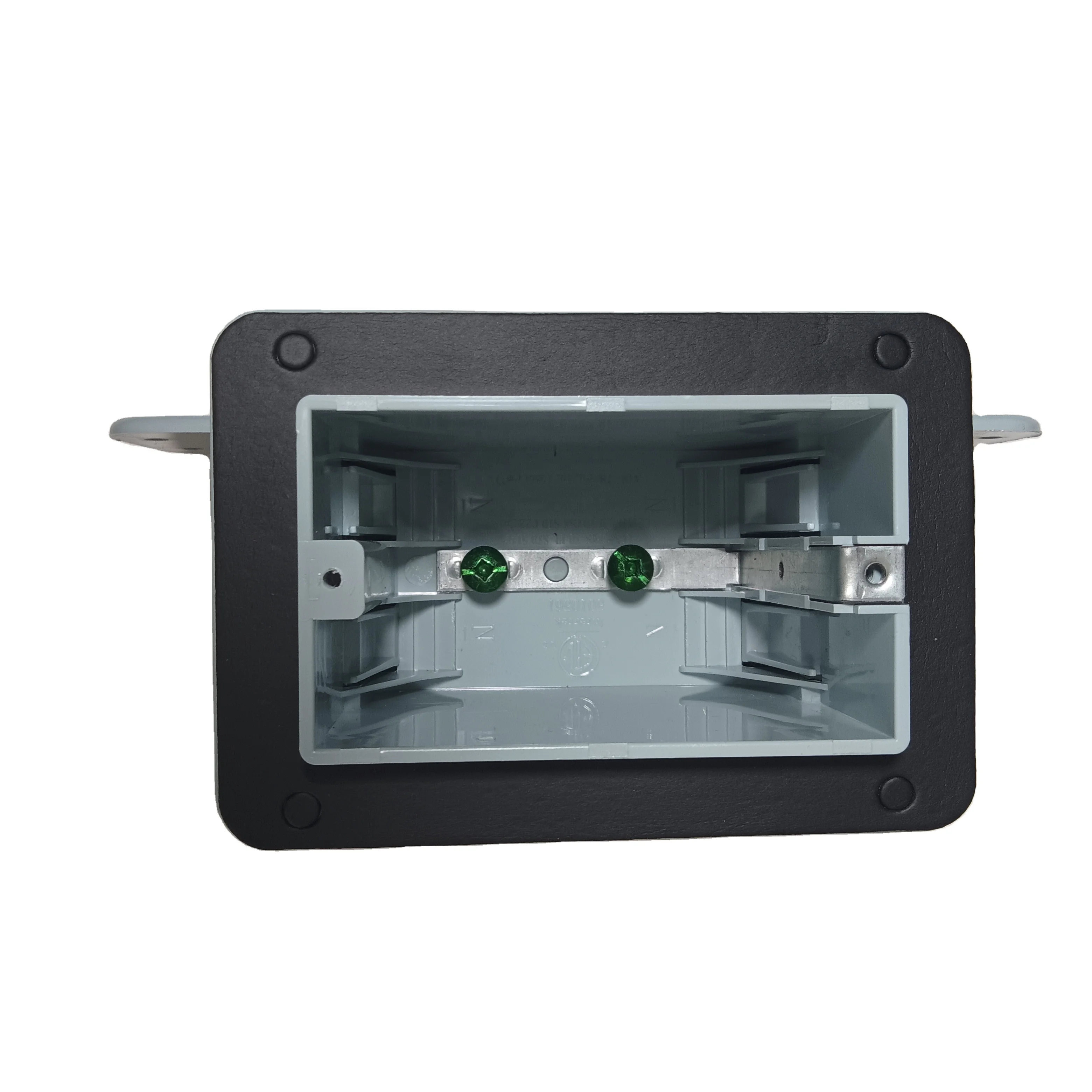 2-gang Non-metallic Device Box Square Switch Box Gray Electrical ...