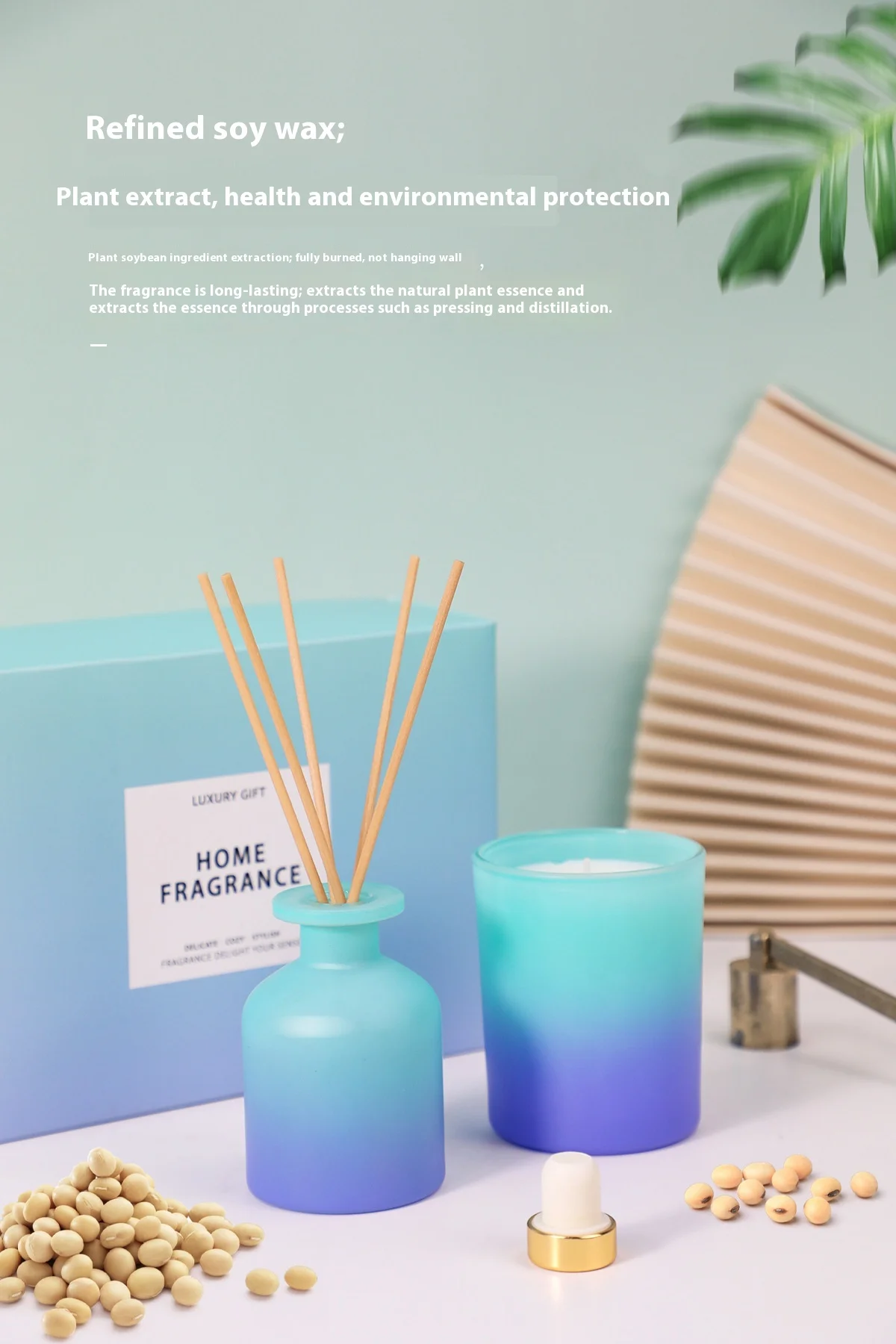 Non-Fire Aromatherapy Soy Wax Candle Essential Oil for Reed Diffuser ...
